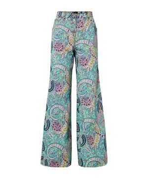 Etro Paisley-print High-rise Wide-leg Jeans