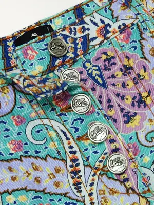 Etro Paisley-print High-rise Wide-leg Jeans