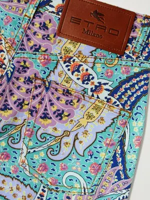 Etro Paisley-print High-rise Wide-leg Jeans