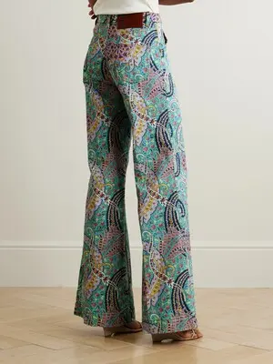 Etro Paisley-print High-rise Wide-leg Jeans
