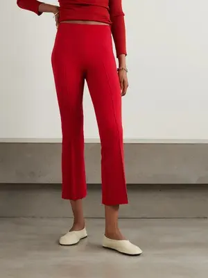 HIGH SPORT Stretch-cotton Flared Pants