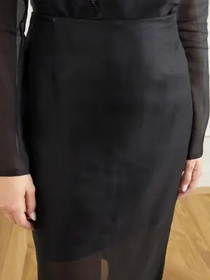 Carolina Herrera Silk-organza Midi Skirt