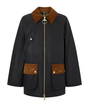 Barbour Corduroy-trimmed Cotton Jacket - Black