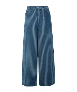 THE FRANKIE SHOP Sasha Striped Wide-leg Jeans - No