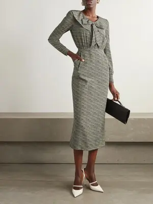 Alessandra Rich Silk-chiffon Midi Dress