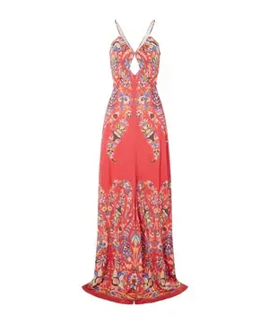 Etro Floral-print Crepe Maxi Dress - Red