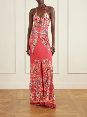 Etro Floral-print Crepe Maxi Dress