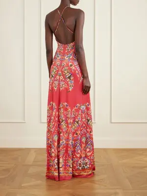 Etro Floral-print Crepe Maxi Dress
