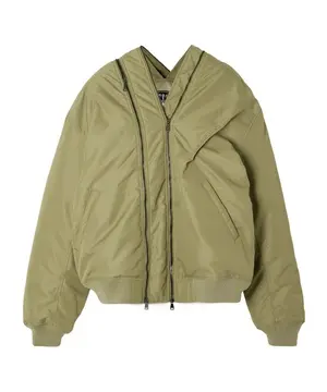 Y/project Zip-detailed Embroidered Padded Shell Bomber