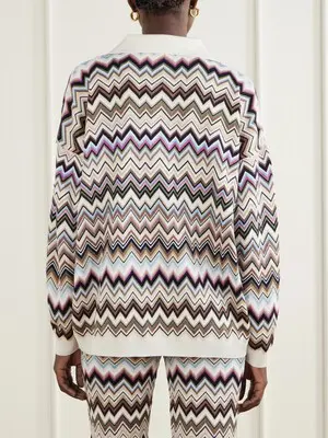Missoni Striped Knitted Polo Sweater