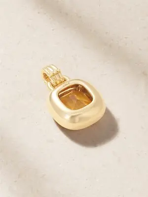 David Yurman 18-karat Gold, Citrine And Diamond Pendant