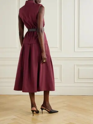 SELF-PORTRAIT Twill Belted Dress