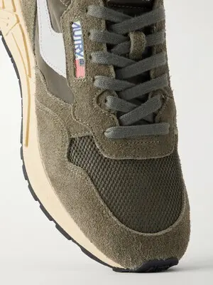 AUTRY Reelwind Low Leather And Suede-trimmed Mesh And Shell Sneakers - No