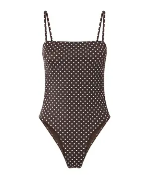 Matteau Polka Dot Swimsuit - Brown