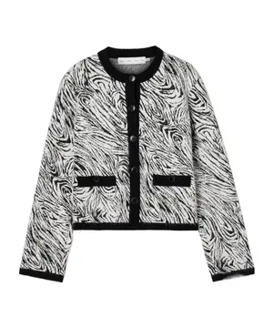 Proenza Schouler Brushed Jacquard-knit Cardigan