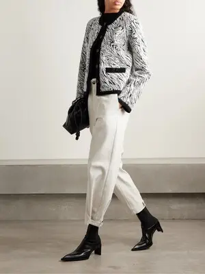 Proenza Schouler Brushed Jacquard-knit Cardigan