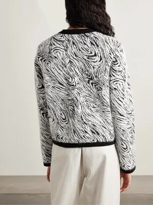 Proenza Schouler Brushed Jacquard-knit Cardigan