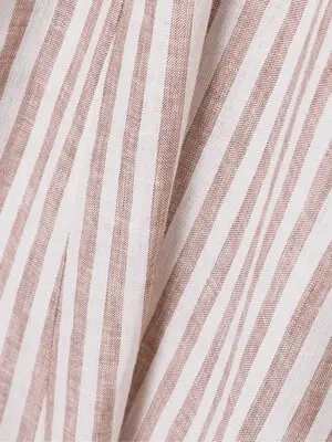 Zimmermann Cascadian Oversized Belted Striped Linen Maxi Dress - No