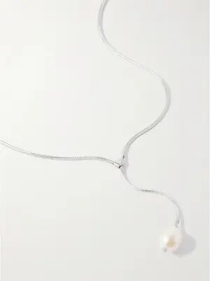 LOREN STEWART Sterling Silver Pearl Necklace