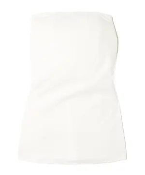 RÓHE Peplum Cotton-poplin Bustier Top