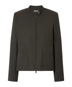 ST. AGNI Moto Wool-blend Jacket - Grey