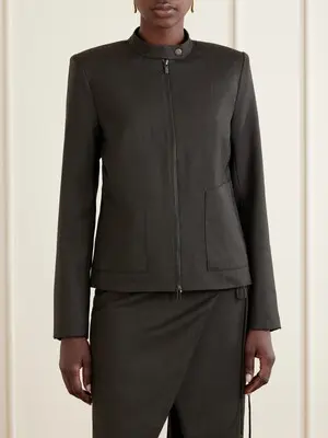 ST. AGNI Moto Wool-blend Jacket