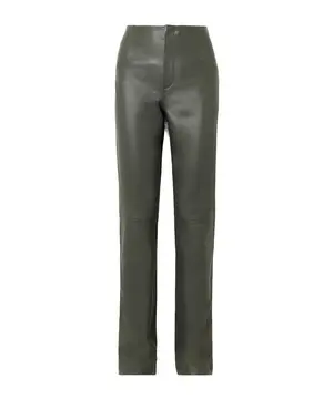 THE FRANKIE SHOP Ziggy Darted Leather Straight-leg Pants - No