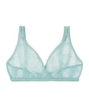 ERES Embroidered Stretch-mesh Soft-cup Bra - No