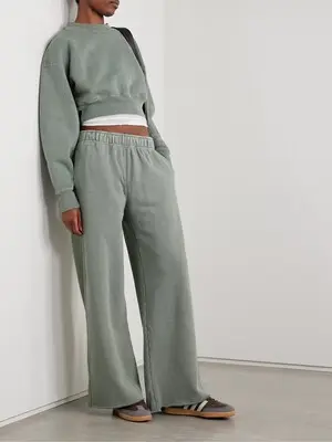 SLVRLAKE Cropped Cotton-jersey Sweatshirt