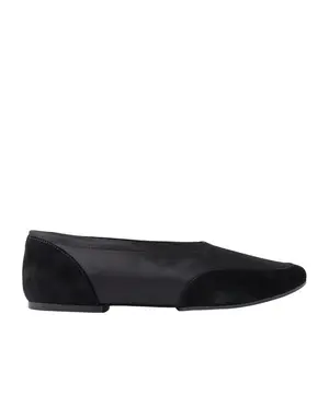 Staud Alba Sport Suede-trimmed Shell Ballet Flats - No