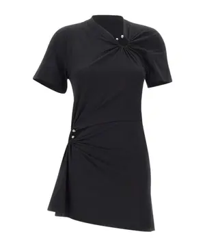 Rabanne Cut-out Draped Mini Dress - Black