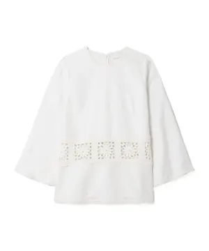 Zimmermann Maxine Crochet-trimmed Cotton-piqué Top