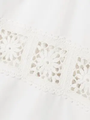 Zimmermann Maxine Crochet-trimmed Cotton-piqué Top
