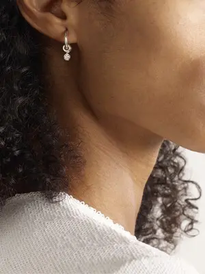 SPINELLI KILCOLLIN Sterling Silver Diamond Hoop Earrings