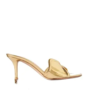 GIANVITO ROSSI Mirrored-leather Mules - No