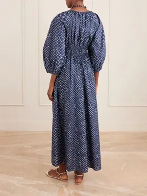 Matteau Printed Organic Cotton Midi Dress
