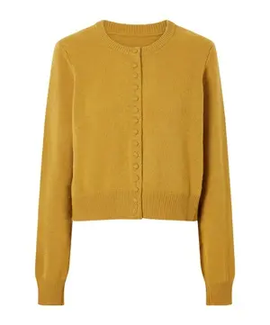 Tove Wool And Cashmere-blend Cardigan - Yellow