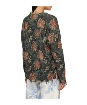 R13 Distressed-finish Round-neck Sweater