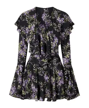 Norma Kamali Printed Mini Skirt