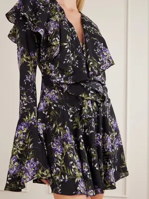 Norma Kamali Printed Mini Skirt