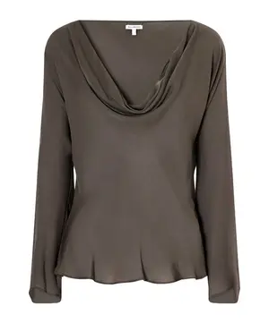 KALLMEYER Draped Silk-georgette Blouse - No