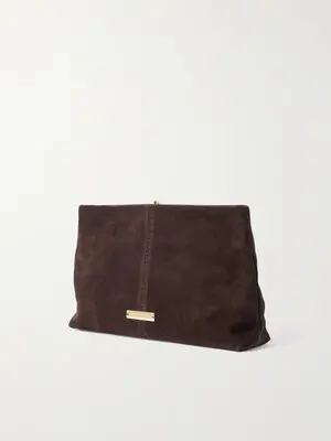 LOEFFLER RANDALL Gathered Suede Clutch