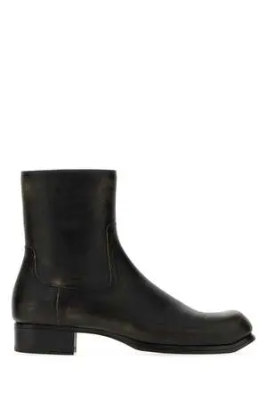 MAISON MARGIELA Leather Float Ankle Boots - Black