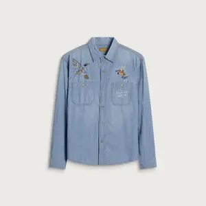 HUMAN MADE Embroidered Chambray Shirt - Blue