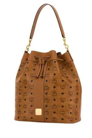 Mcm Printed Canvas Large Dessau Bucket Bag