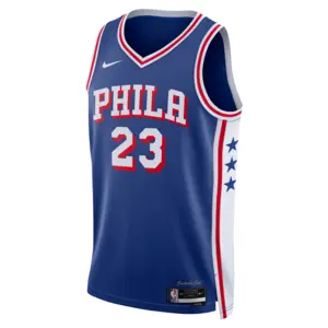 Nike Lebron James Philadelphia 76ers Icon Edition Dri-fit Nba Swingman Jersey - Blue