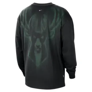 Nike Milwaukee Bucks Standard Issue Basketball Long-sleeve Top - Black