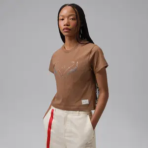 JORDAN Brooklyn X Howard University Graphic Girlfriend T-shirt - Brown
