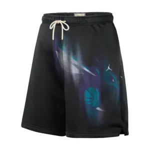 Nike Charlotte Hornets Standard Issue Fleece Basketball Shorts - Black