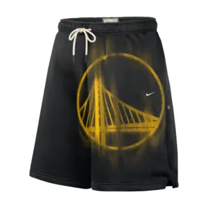 Nike Golden State Warriors Standard Issue Fleece Basketball Shorts - Black